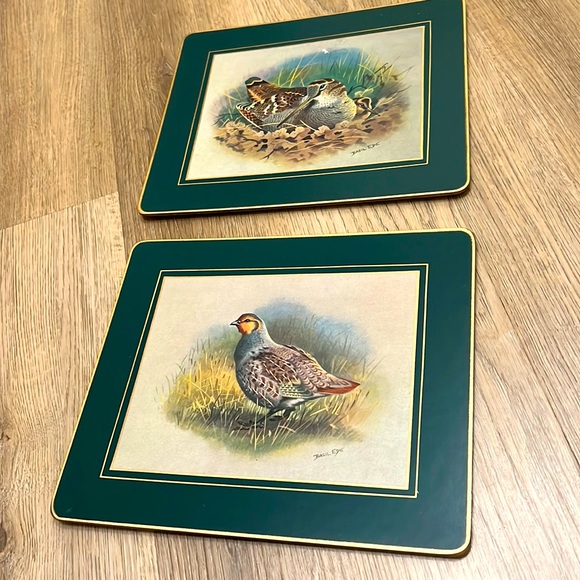 Dining | Matador Lady Clare Bird Painting Small Place Mat Vintage Set ...